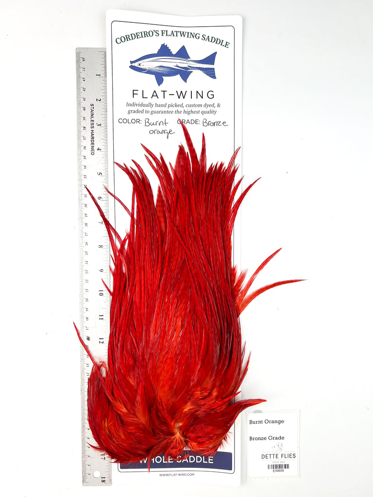 Burnt Orange - Ewing x Cordeiro's Flatwing Saddle - Bronze (#609) – Dette Flies