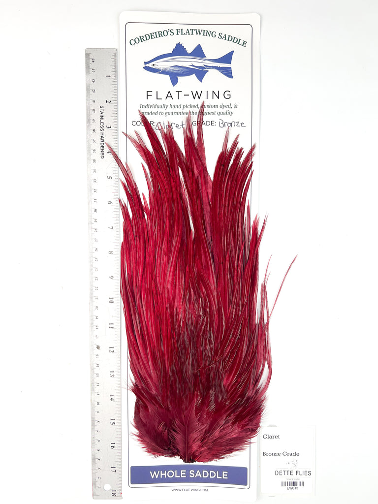 Claret - Ewing x Cordeiro's Flatwing Saddle - Bronze (#613) – Dette Flies