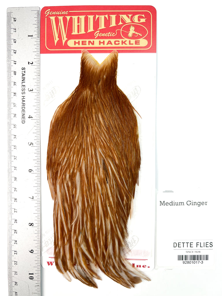 Medium Ginger - Whiting Line Hen Cape (#3) – Dette Flies