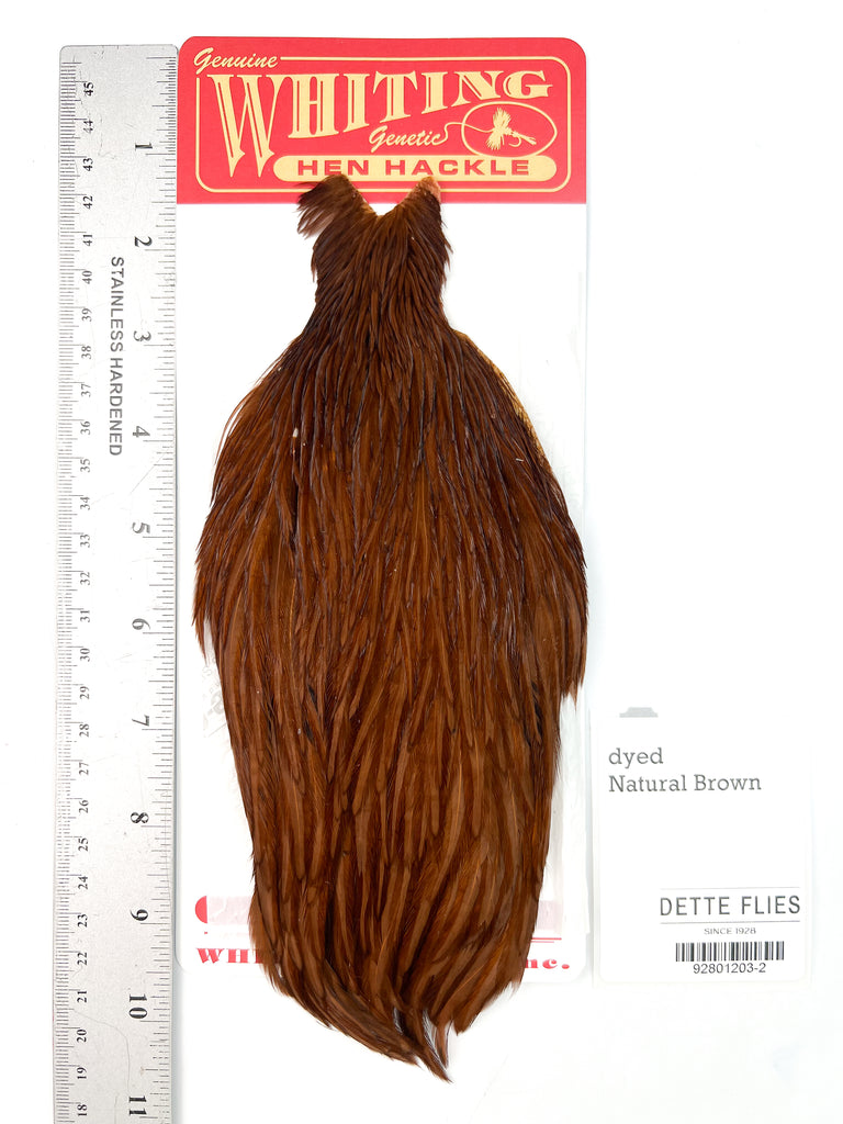 dyed Brown - Whiting Line Hen Cape (#2) – Dette Flies