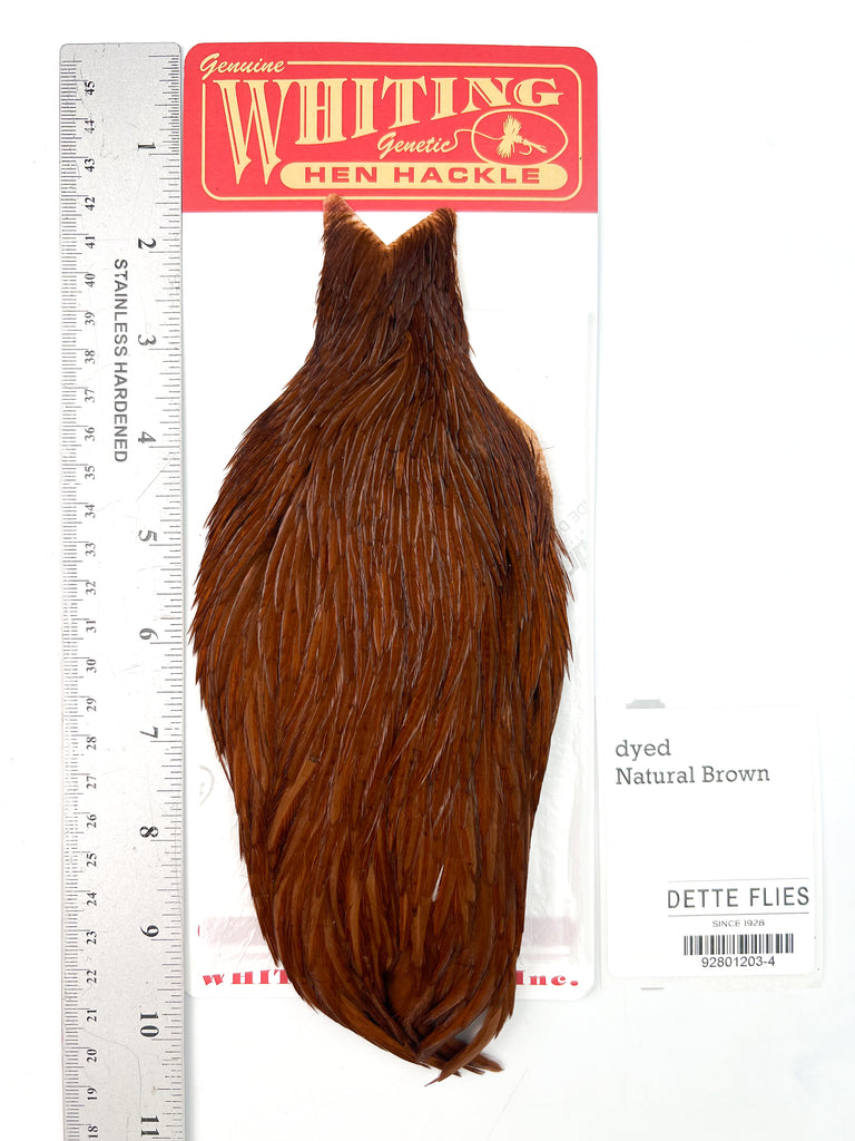dyed Brown - Whiting Line Hen Cape (#4) – Dette Flies