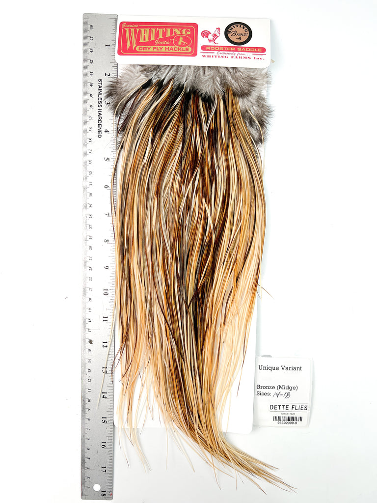 Unique Variant - Whiting Midge Line Rooster Saddle - Bronze Grade (#8 ...