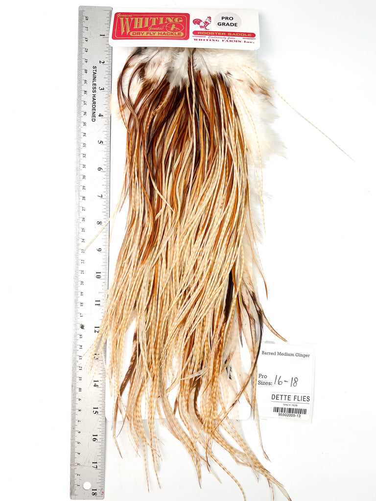 Barred Medium Ginger - Whiting Line Rooster Saddle - Pro Grade (#13 ...